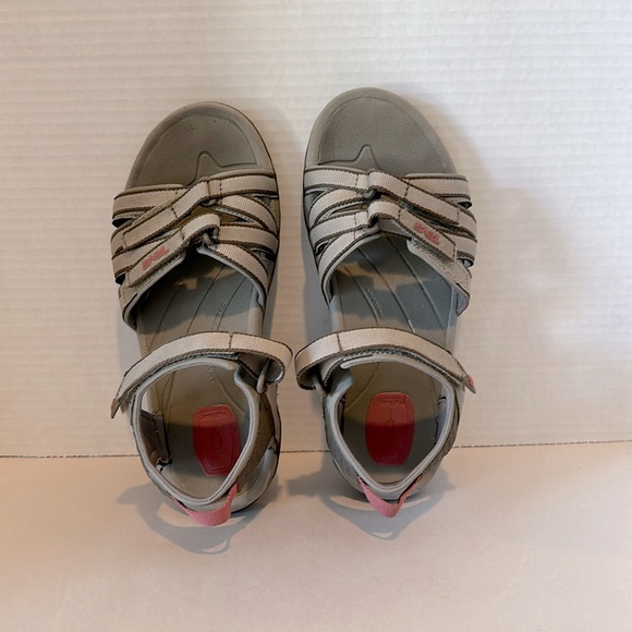 Teva | Shoes | Teva Tirra Tan Velcro Straps Arch Support Hiking Walking ...